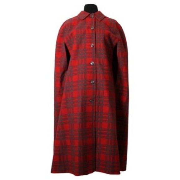 unbranded | Jackets & Coats | Vintage Handmade Red Wool Plaid ...